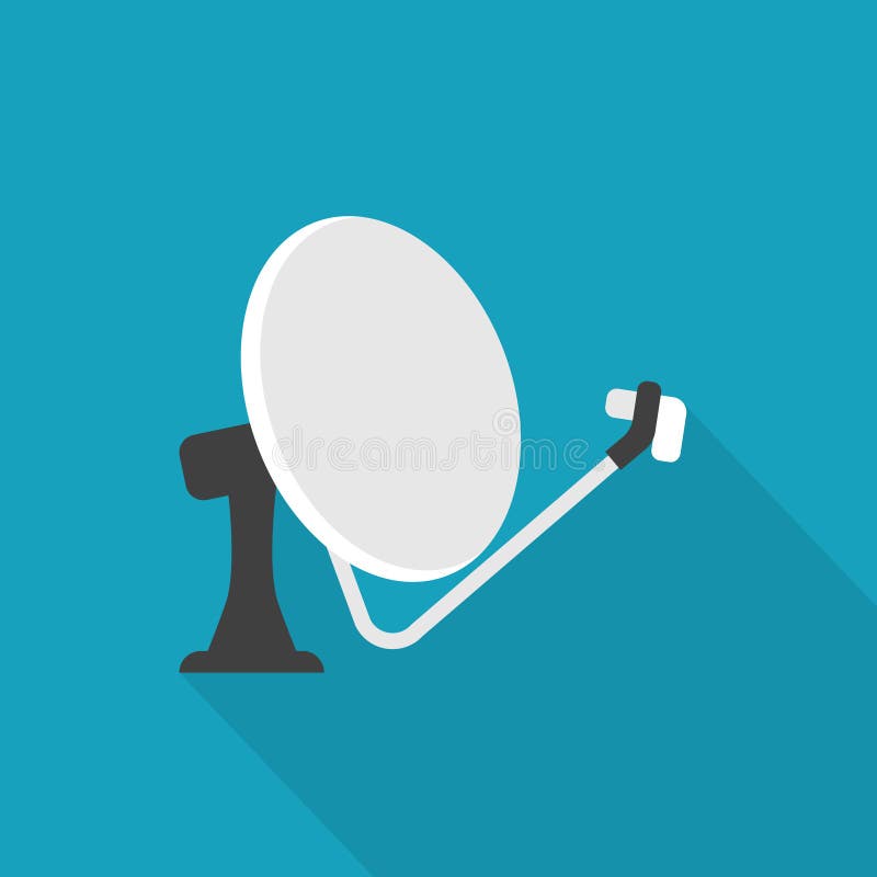 Satellite antenna icon stock vector. Illustration of data - 184597820