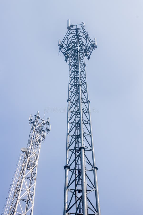 Satellite Antennas for Wireless Communication Stock Photo - Image of ...