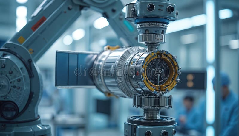 Satellite Assembly Process in High-tech Facility. Precision Engineering ...