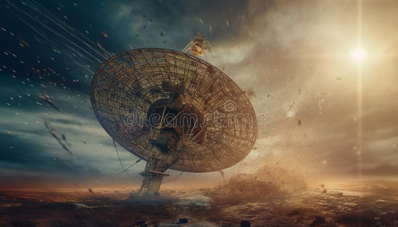 Satellite Broadcasting Global Communications Data from Orbiting ...