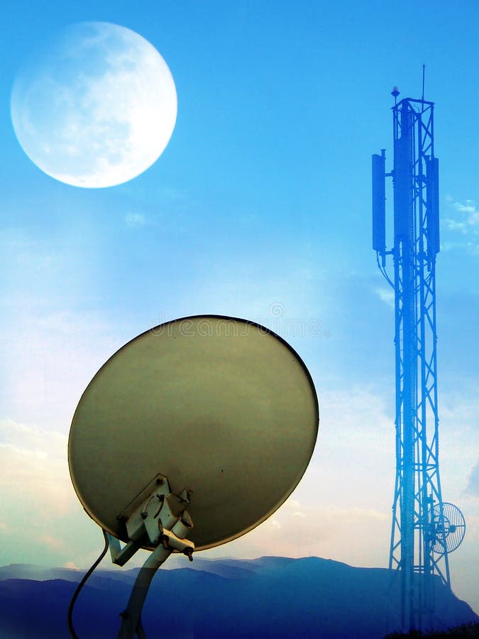 Satellite Communication stock photo. Image of internet - 3170836
