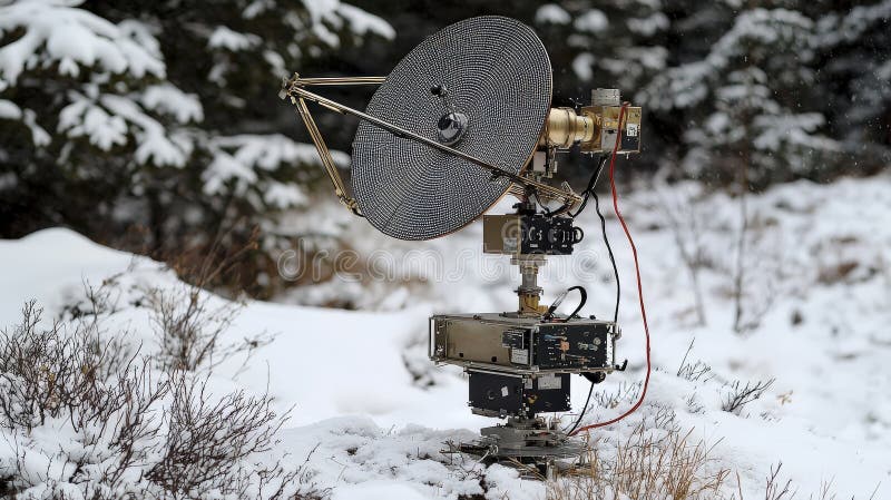 Satellite Communication Device in Snowy Wilderness Technology Showcase ...