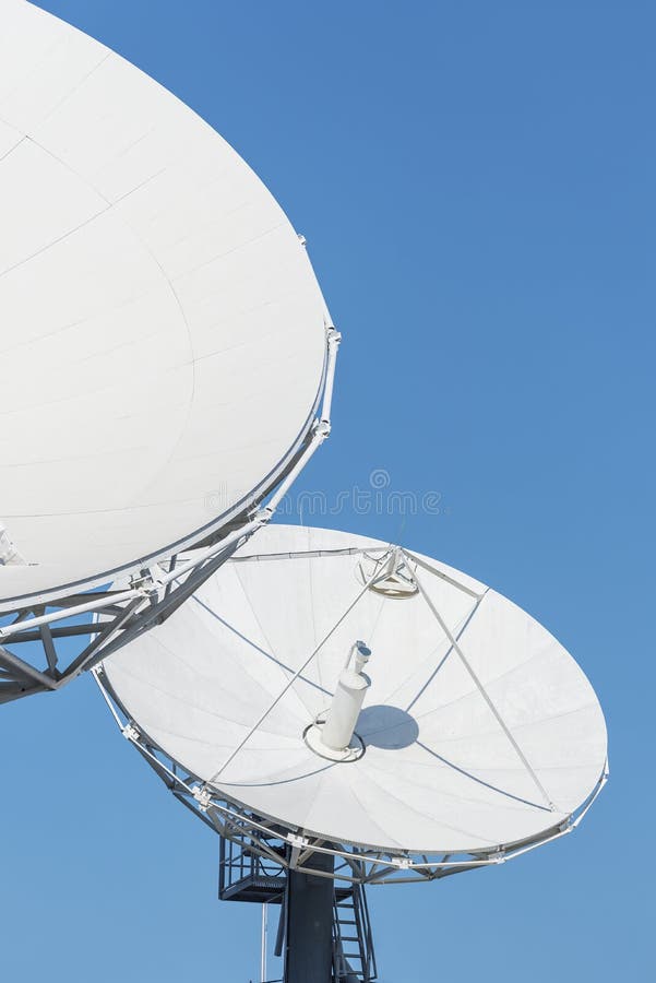 Satellite Communication Dish Stock Photo - Image of link, wireless ...