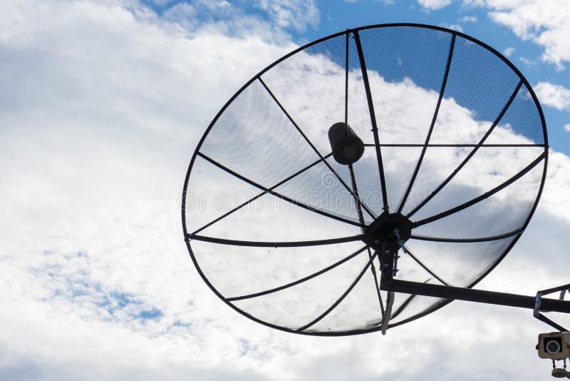 Satellite Communication Disk Stock Photo - Image of cable, receive ...