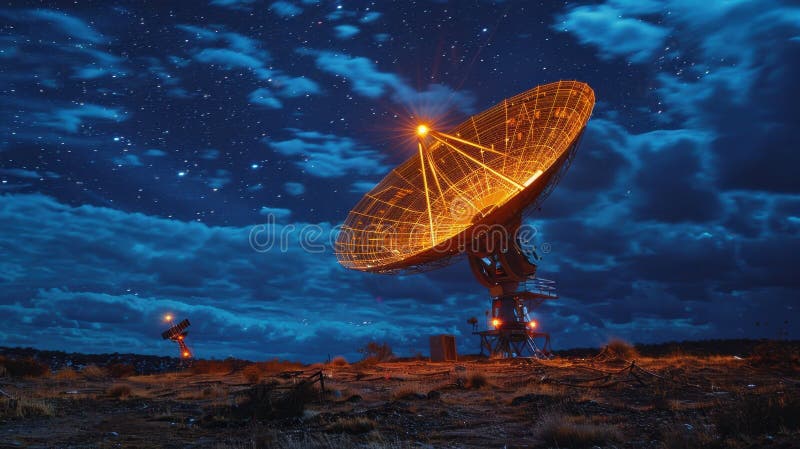 Satellite Communication on the Ground. Communication Device with a ...