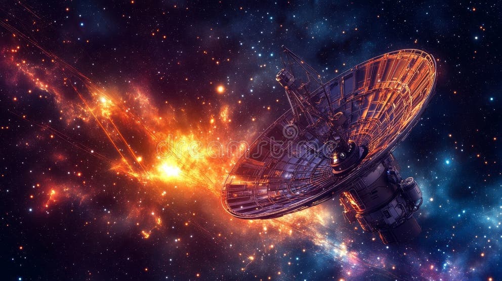 Satellite Communication Mixer in Cosmic Space Environment Stock ...