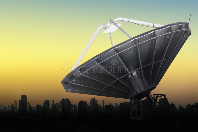 Satellite Communications Dishes Stock Photo - Image of observatory ...