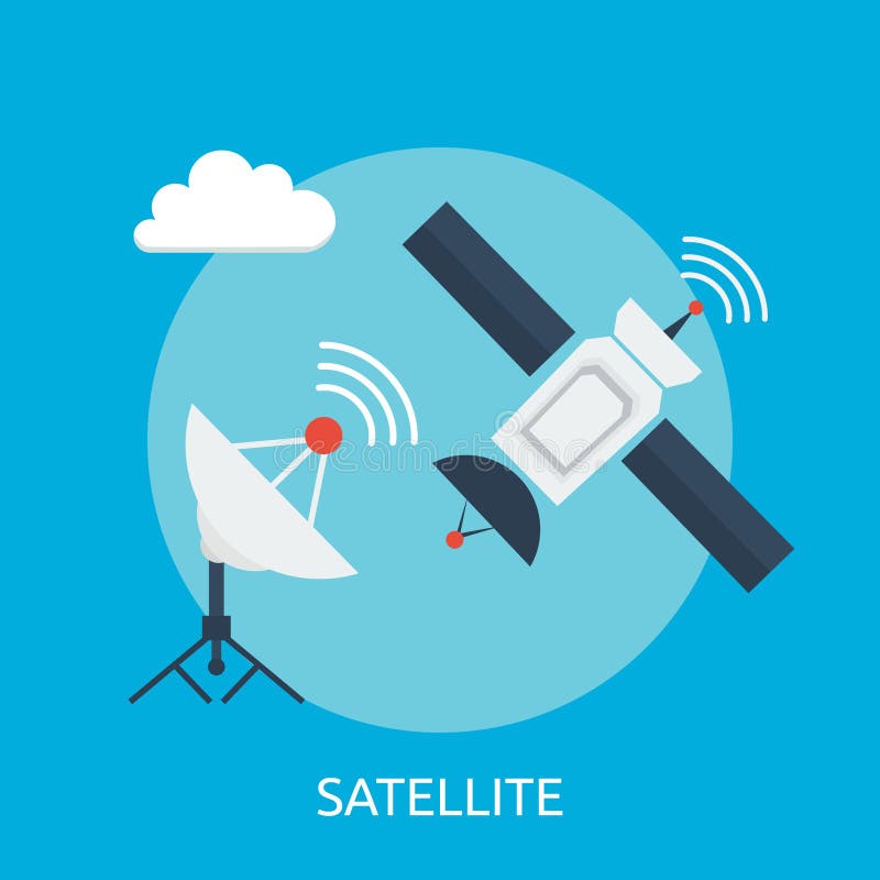 Satellite Conceptual Design Stock Vector - Illustration of great ...