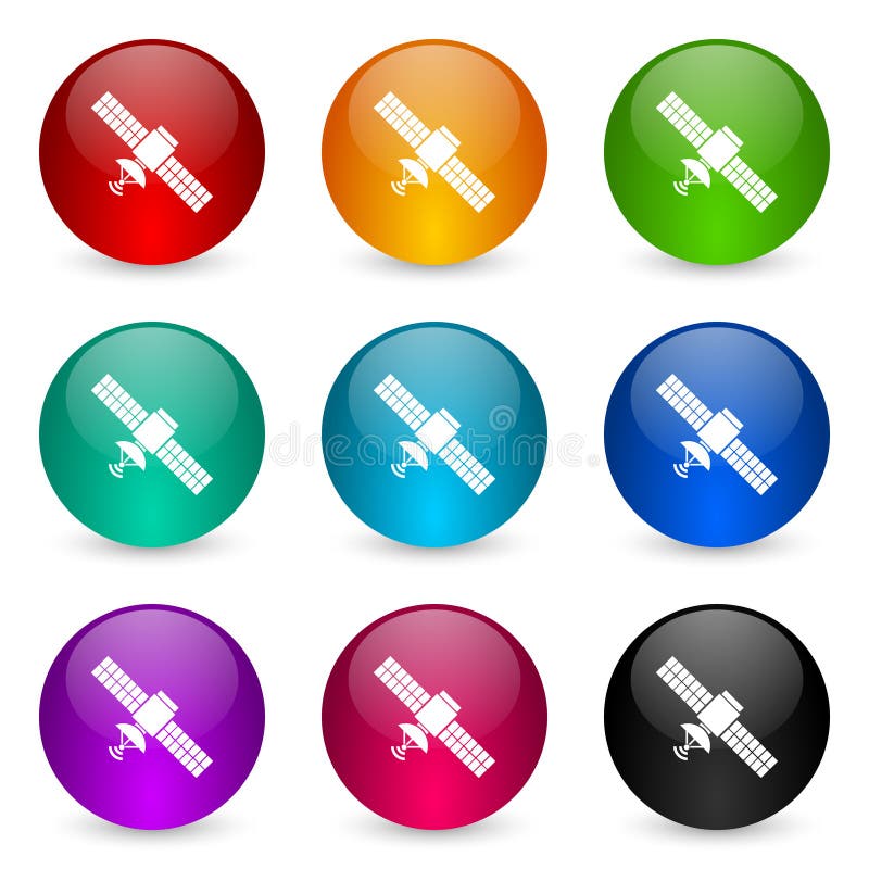 Satellite, Connection, Communication, Technology Vector Icons, Set of ...