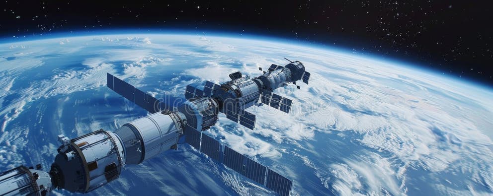 A Satellite is Currently Flying High Above the Earth in Outer Space ...