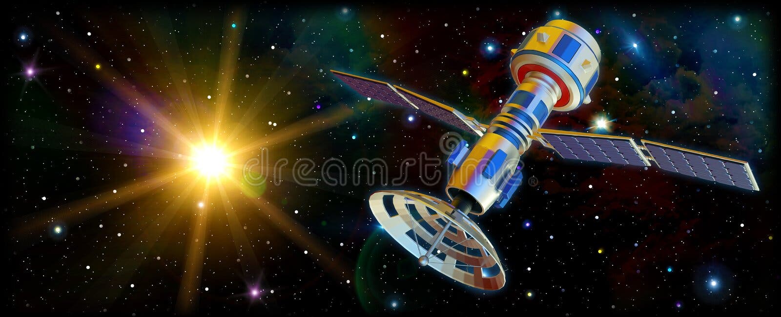 Satellite stock image. Image of solar, spaceships, station - 34643287
