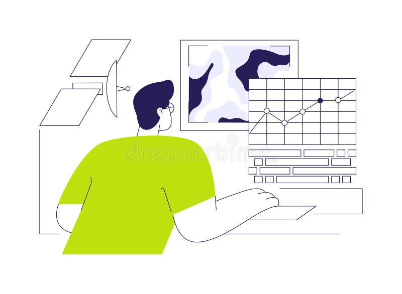 Satellite Data Analysis Abstract Concept Vector Illustration. Stock ...