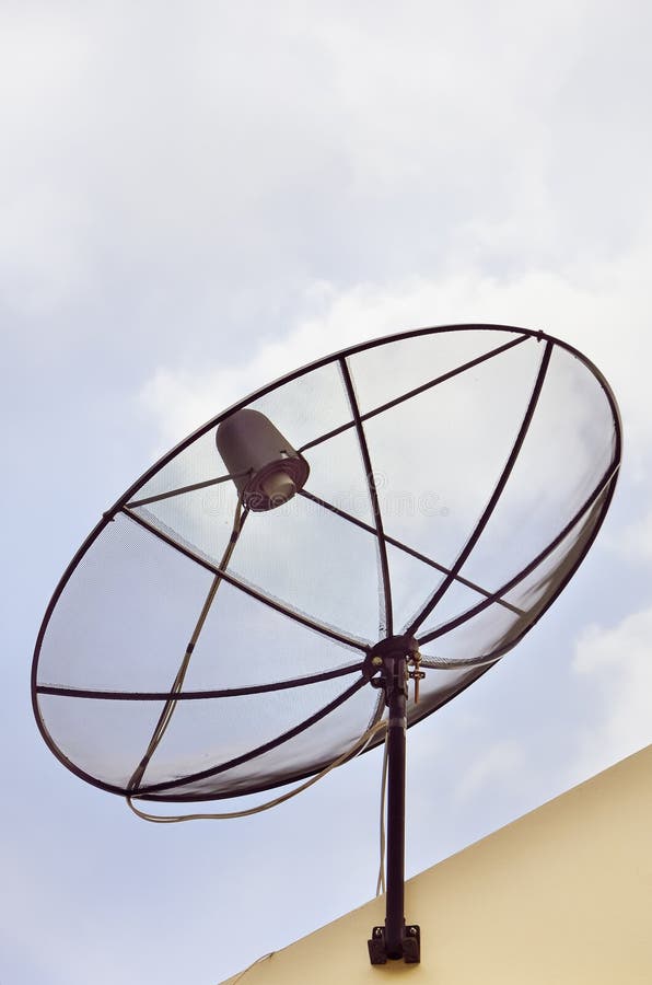 Satellite disc stock photo. Image of cloud, antenna, broadband - 15000944
