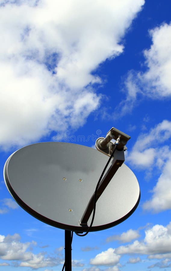 A Dish Antenna is Shifting Due To Flood Stock Photo - Image of flood ...