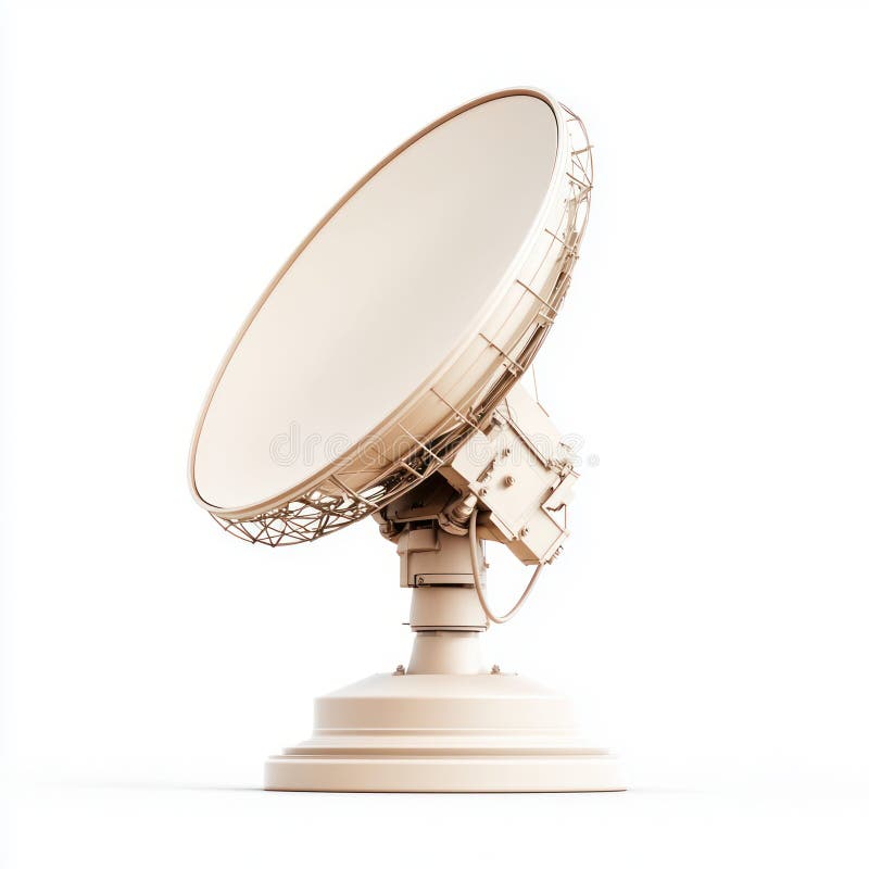 Satellite Dish Antenna Isolated on White Background Stock Photo - Image ...