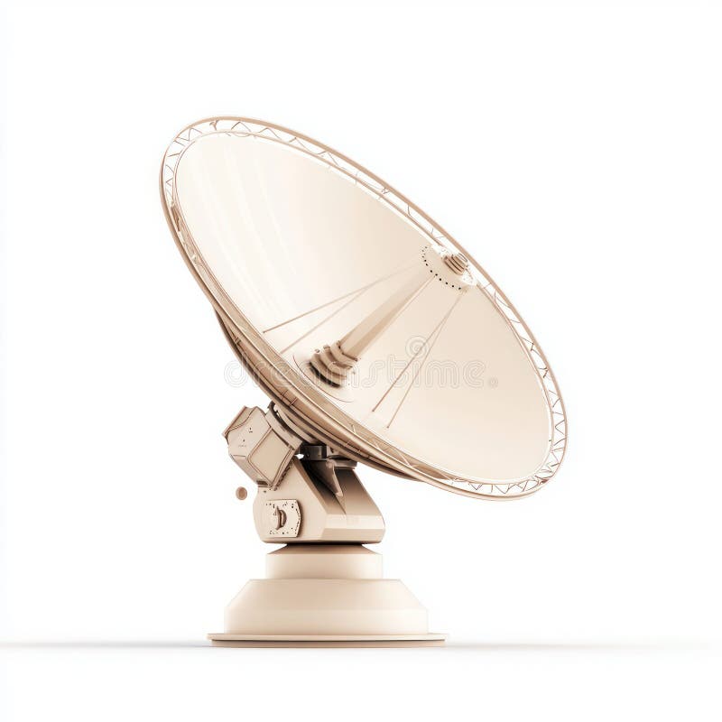 Satellite Dish Antenna Isolated on White Background Stock Photo - Image ...