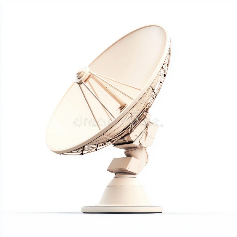 Satellite Dish Antenna Isolated on White Background Stock Image - Image ...