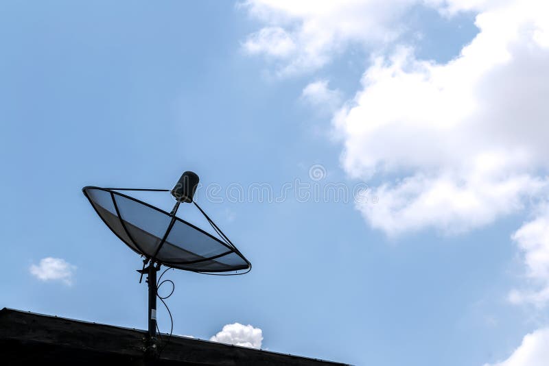 Satellite dish stock photo. Image of sign, sunrise, wireless - 55141276