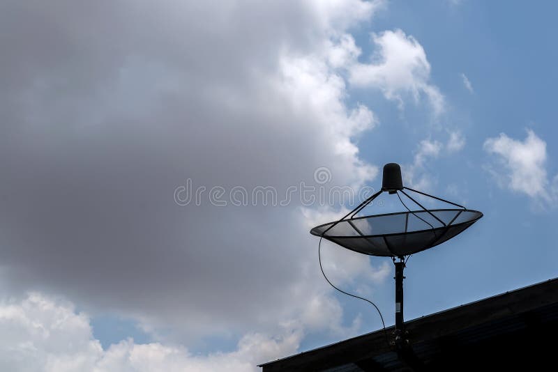 Satellite dish stock image. Image of sunset, wireless - 55141543
