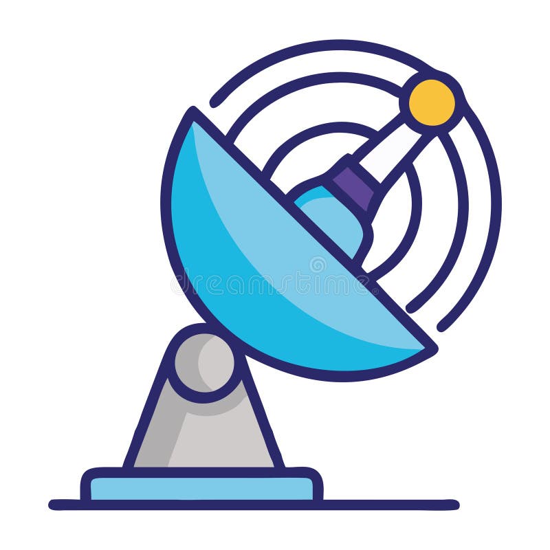 Satellite Dish Communication Icon Stock Illustration - Illustration of ...
