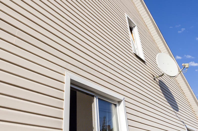 Satellite dish on a house stock photo. Image of receiver - 70775148