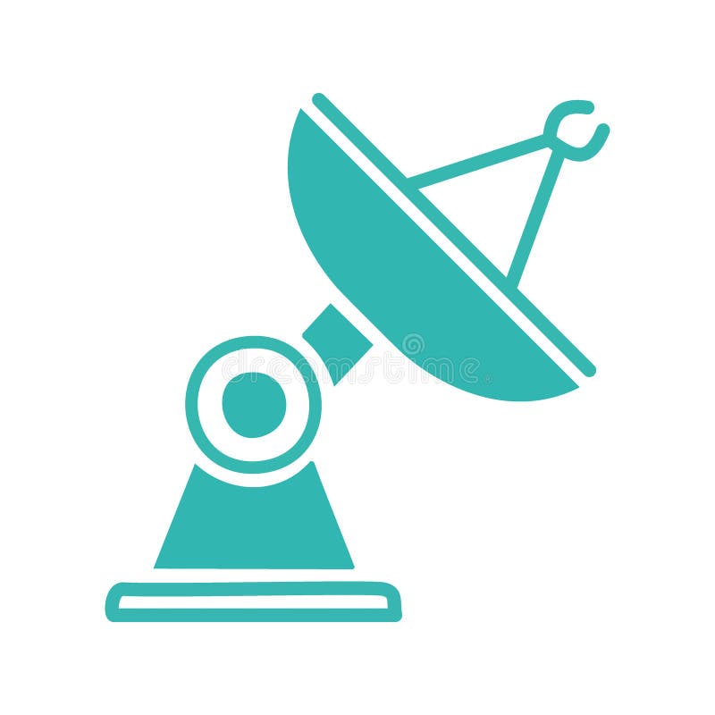 Satellite Dish Icon. Blue Satellite Dish Icon, Representing ...