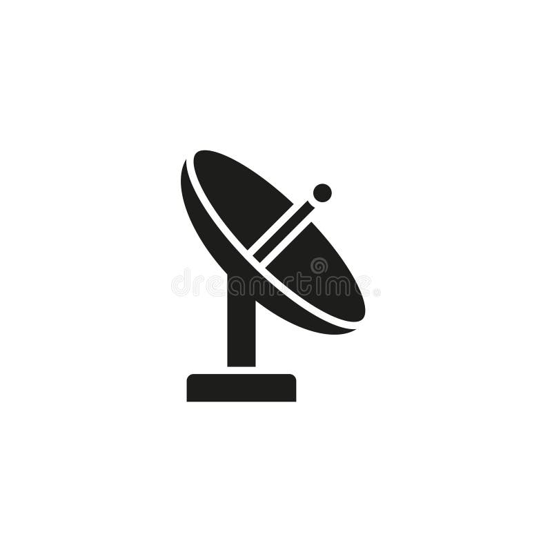 Satellite Dish Icon stock vector. Illustration of frequency - 380250633