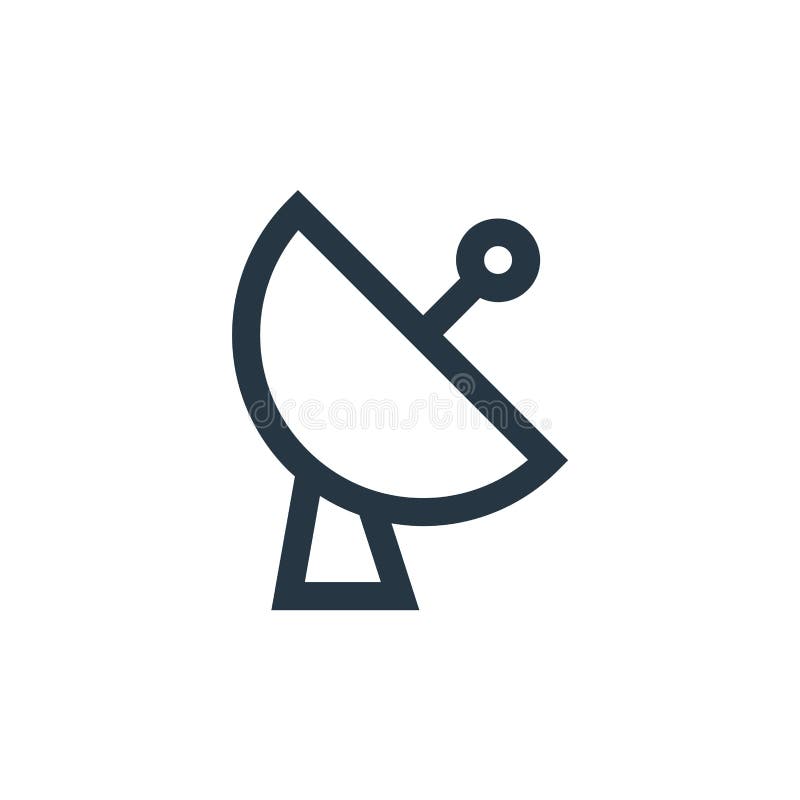Satellite Dish Icon Vector from Network Concept. Thin Line Illustration ...
