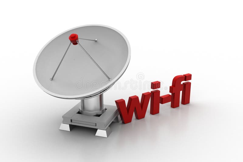 Satellite Dish for Internet Application Stock Illustration ...