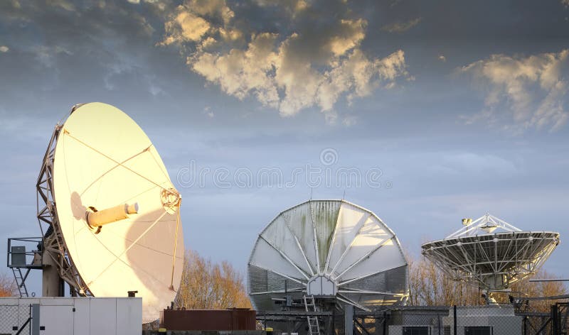 Satellite Dish Large and Antenna for Communication and Mobile ...
