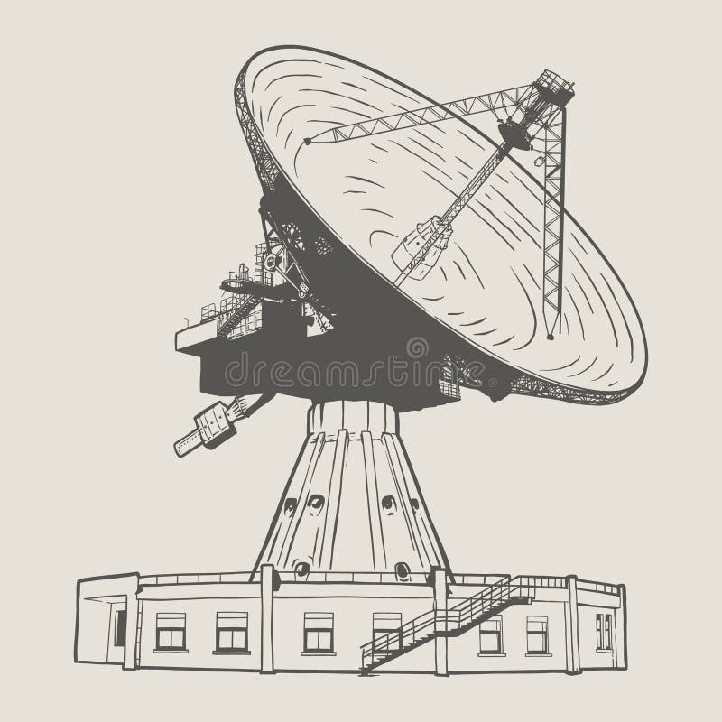 Satellite Dish or Radio Antenna - Vector Illustration Stock Vector ...