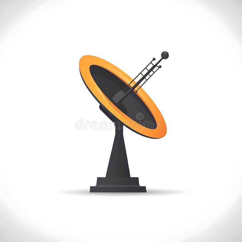 Satellite Dish Receiving Data, Exploring the Universe. AI Generative ...