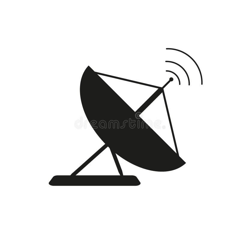 Satellite Dish Symbol, Web and Computer Icon Stock Illustration ...