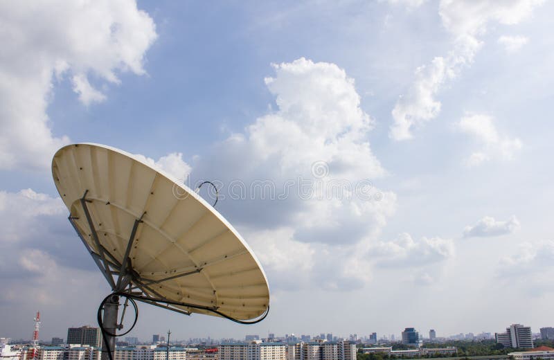 Satellite Dish for Telecommunications Stock Photo - Image of ...