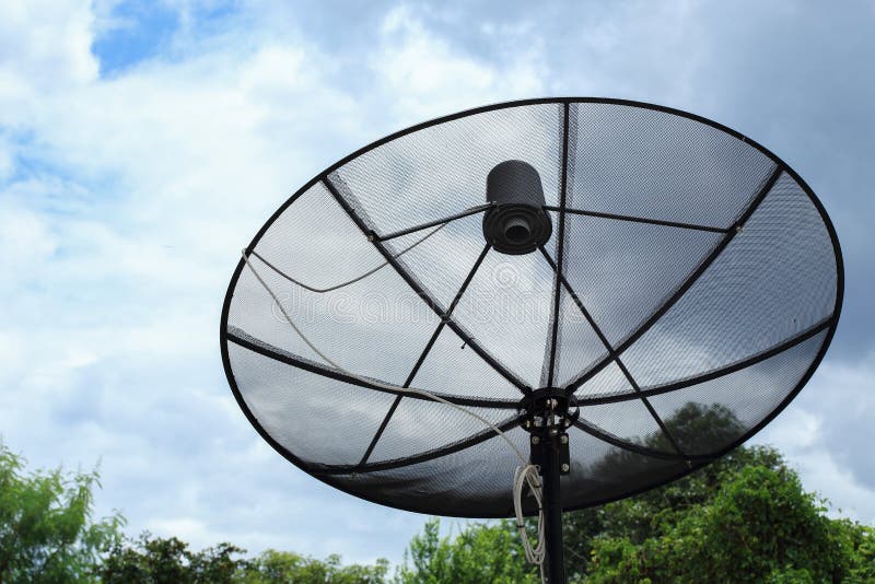Satellite Dish and TV Antennas Communication Technology Stock Photo ...