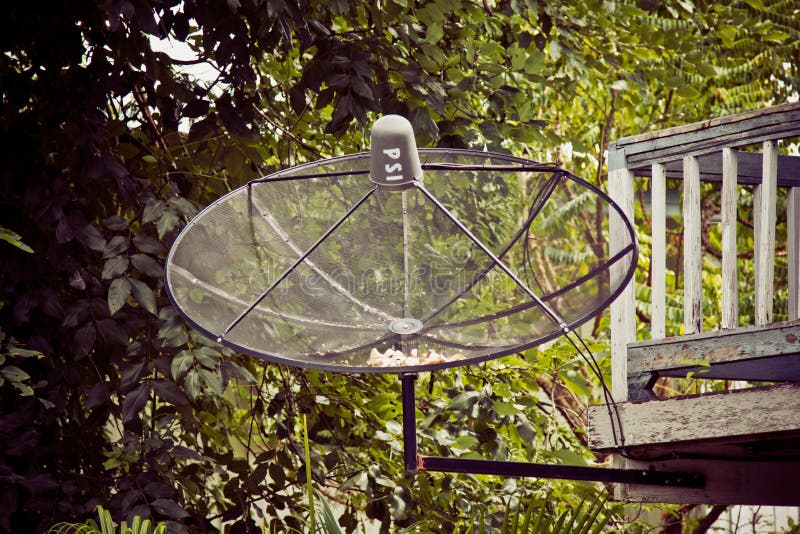 Old vintage satellite dish stock photo. Image of dual - 152975734
