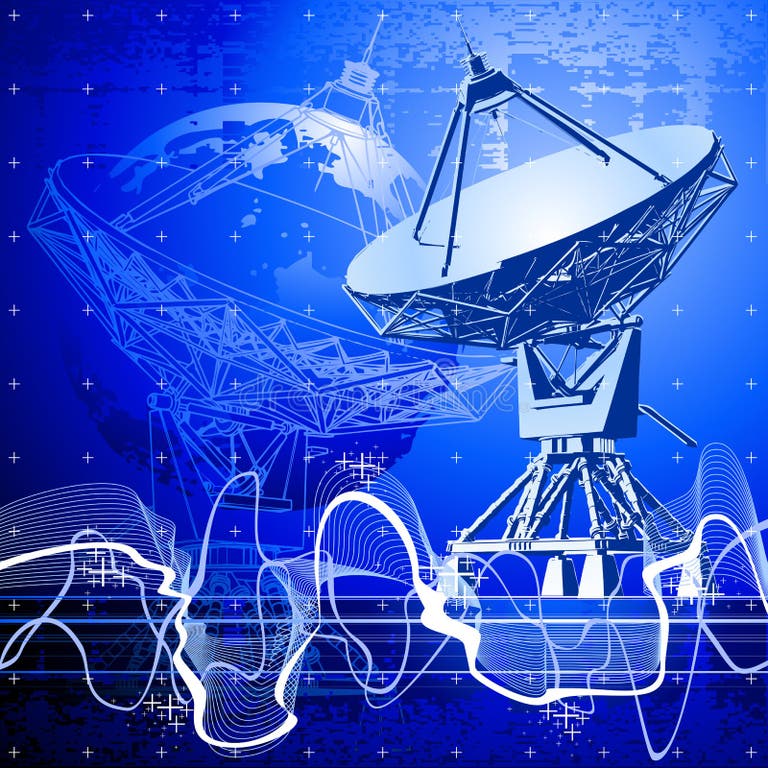 Satellite dishes antenna stock vector. Illustration of science - 2782627