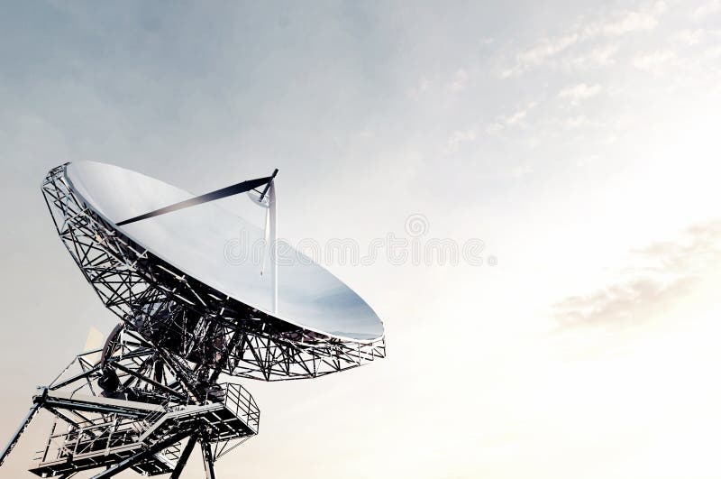 Satellite Dishes Connect Communications Stock Photo - Image of ...