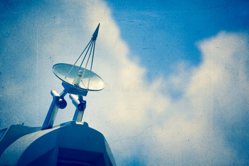 Satellite disk on roof stock image. Image of white, wave - 28209465