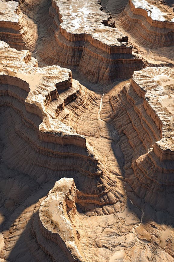 Satellite GIS Visualization of a Large Canyon System Rendered in 3D ...