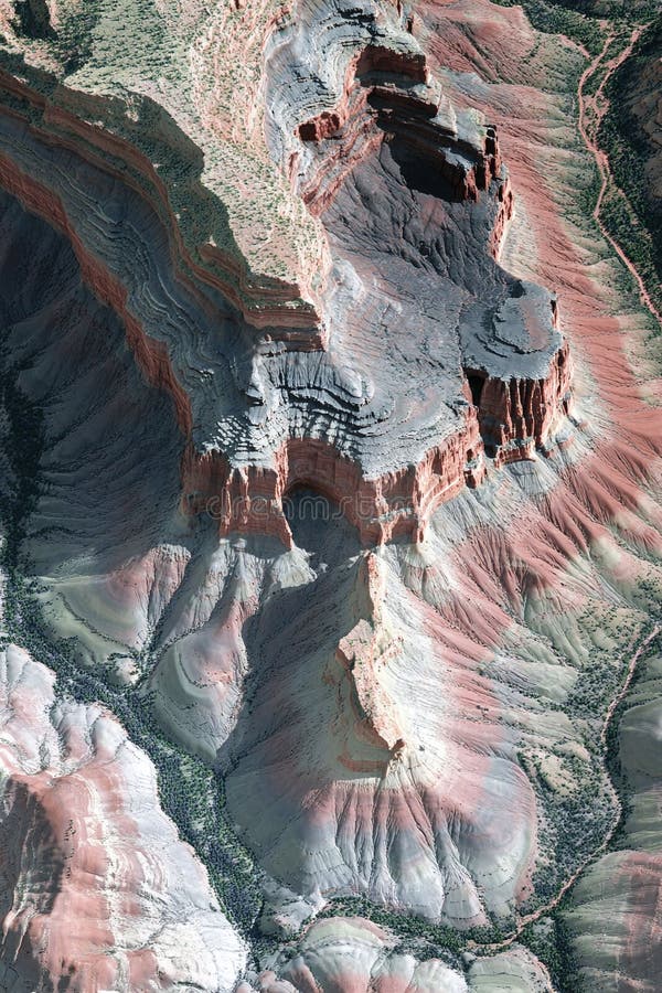 Satellite GIS Visualization of a Large Canyon System Rendered in 3D ...