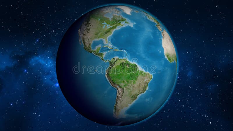Globe Centered on Colombia. Satellite Map Stock Illustration ...