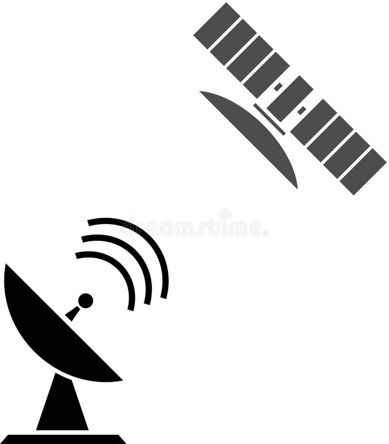 Satellite icon button stock vector. Illustration of radio - 90656068