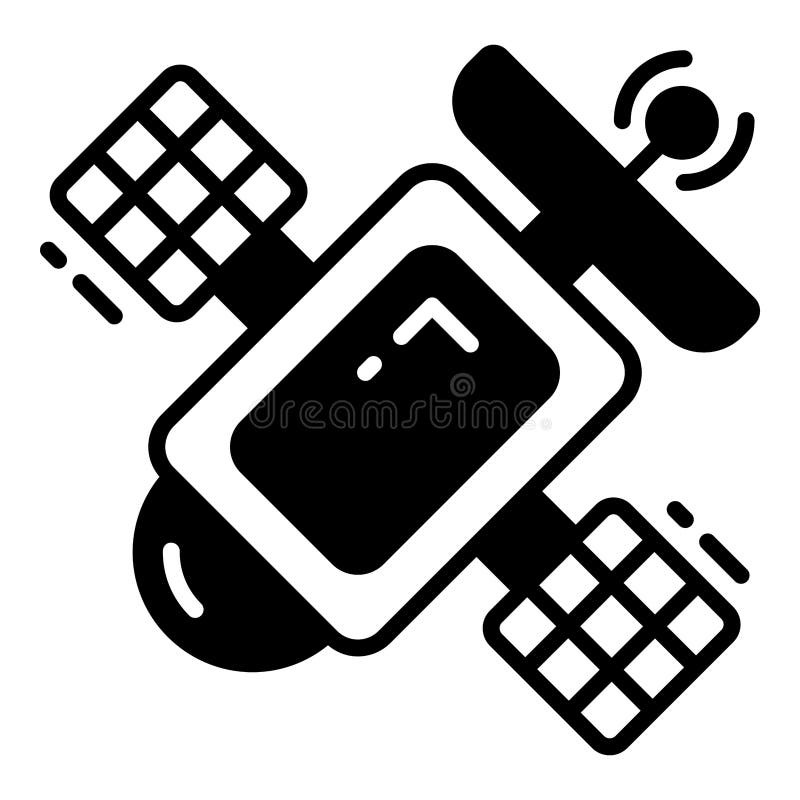 Satellite Icon Related Map Location and Navigation Black Icon. Traffic ...