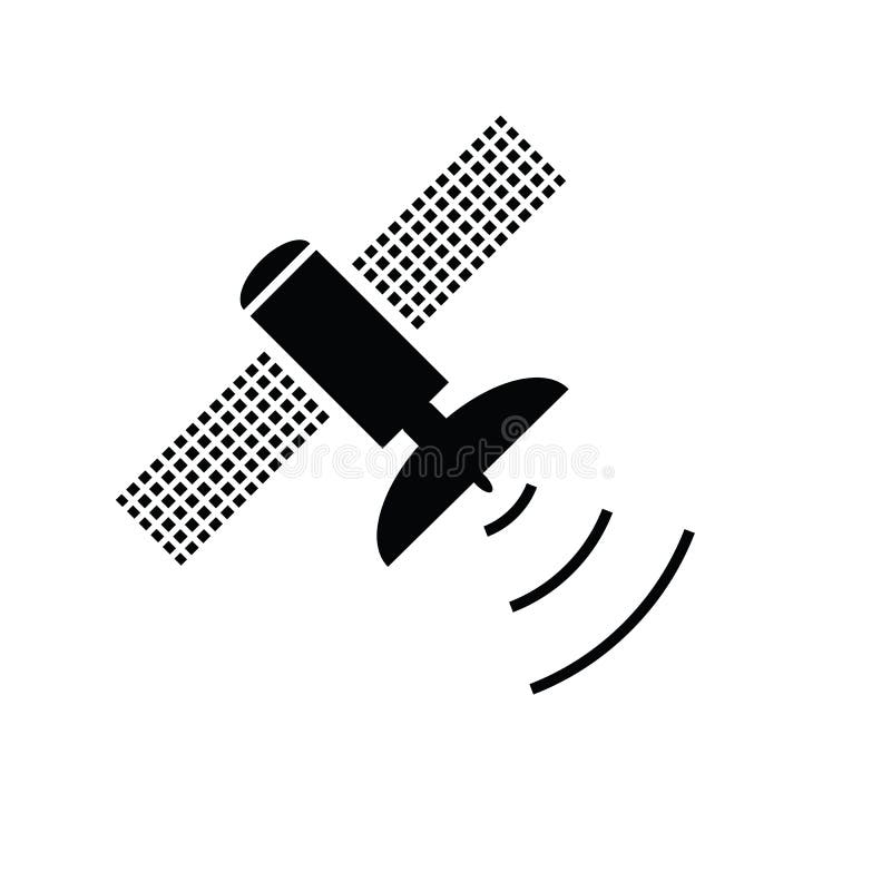 Satellite icon set stock illustration. Illustration of satellite ...