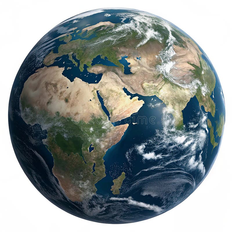 Satellite Image of Earth Used for Climate Research Stock Illustration ...