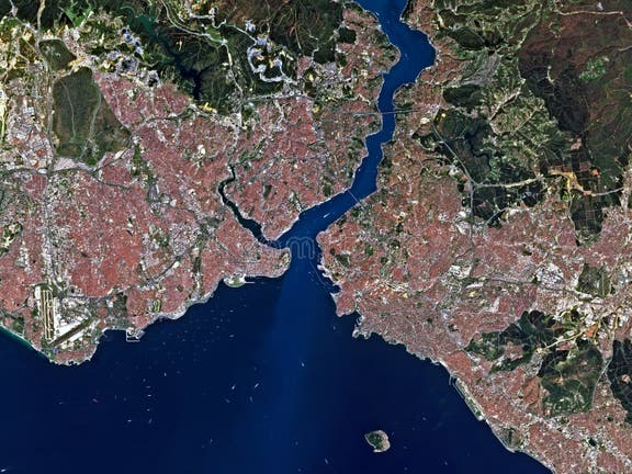 Satellite Image of Istanbul Stock Image - Image of structure, turkey ...
