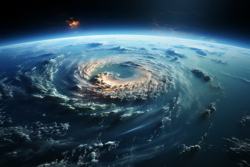 Satellite Image from Space of a Tropical Storm - Hurricane, Cyclone or ...