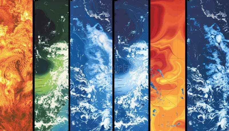 Satellite Images Tracking Sea Surface Temperature Changes for Climate ...