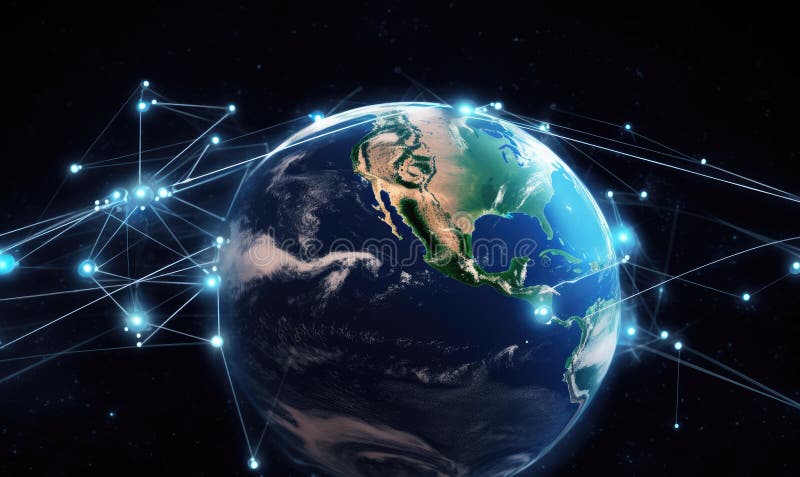 Satellite Internet Connects Planet Earth from Space Creating Using ...